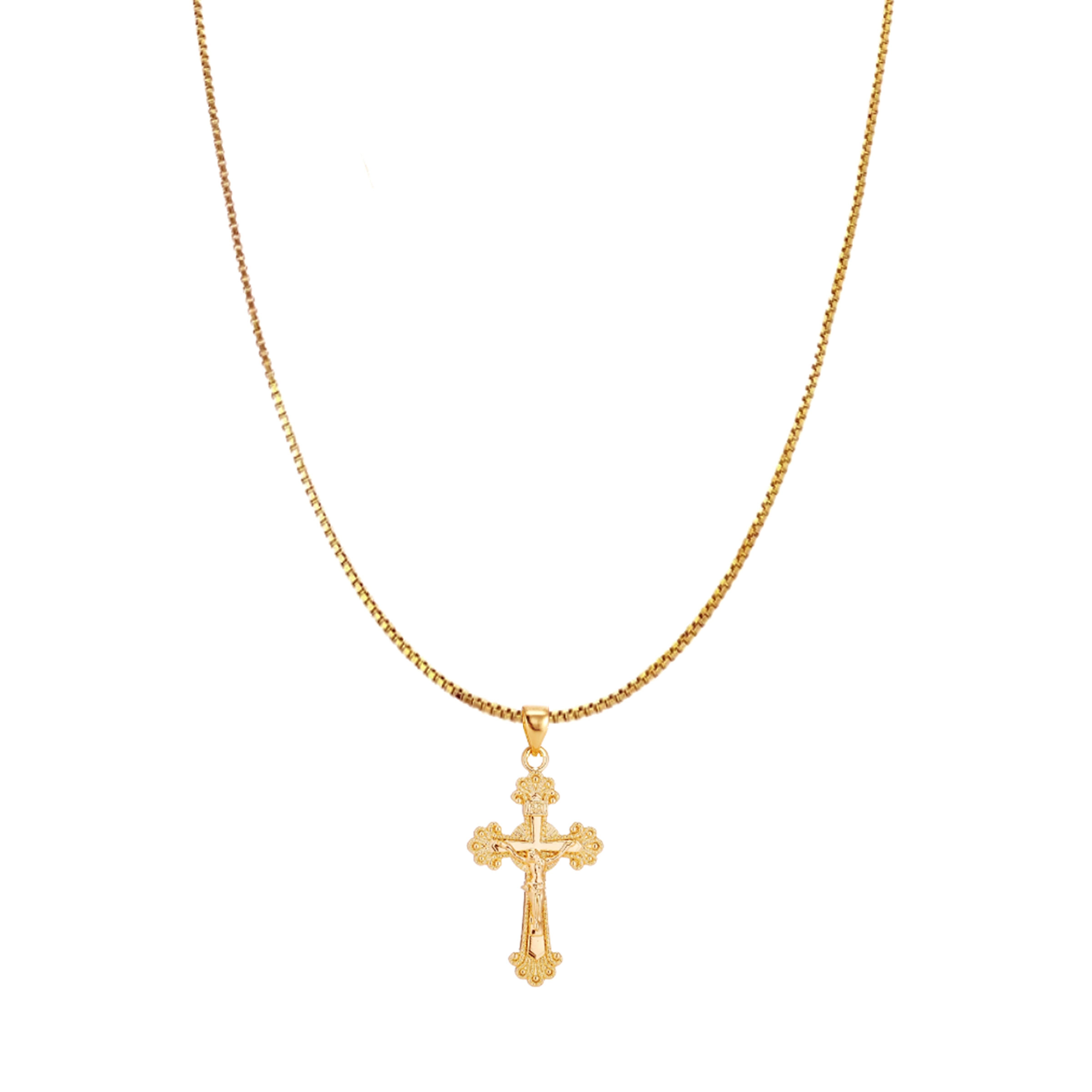 FRANCESCA CROSS NECKLACE GOLD – Aglaea Jewellery